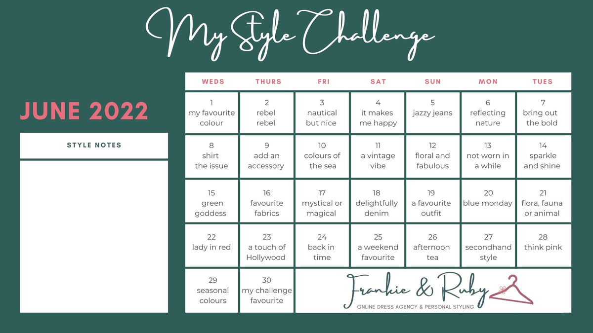 The June Style Challenge Planner – Frankie & Ruby